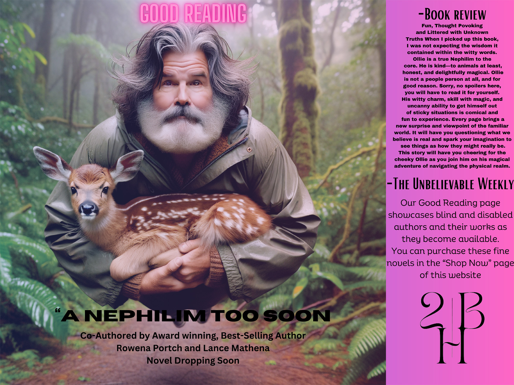 Our Good Reading page showcases blind and disabled authors.